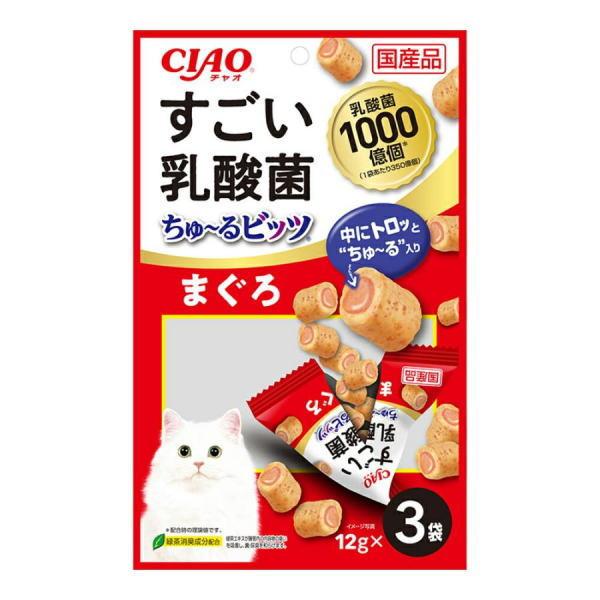 CIAO（いなばペットフード） CIAO すごい乳酸菌 ちゅ〜るビッツまぐろ (12g×3袋)×48個（ケース販売） : ペット良品倶楽部ヤフー店 - 通販 - Yahoo!ショッピング