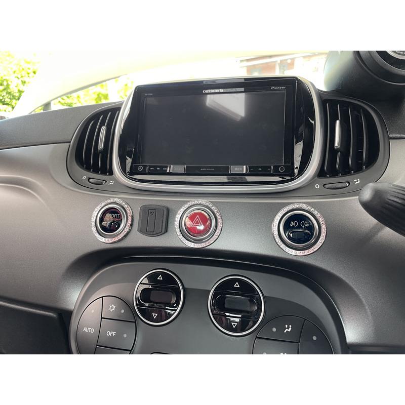 ABARTH F595 F695 ハザードリングセット クリスタル 3pcs アバルト SPORT ランプ アクセサリー インテリア 内装 カスタム : ヨーロッパ車専門店peyton ...