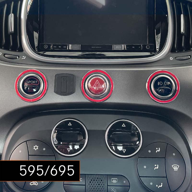 ABARTH F595 F695 ハザードリングセット ロッソレッド 3pcs アバルト SPORT ランプ アクセサリー インテリア 内装 カスタム : ヨーロッパ車専門店peyton ...