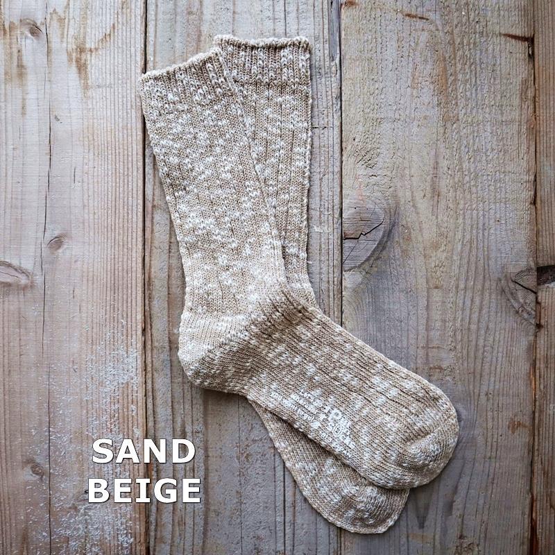 プットオンソックス Put on socks "Grain" グレイン コットンリネンジャンボスラブソックス (5COLOR) 綿麻 日本製 ...