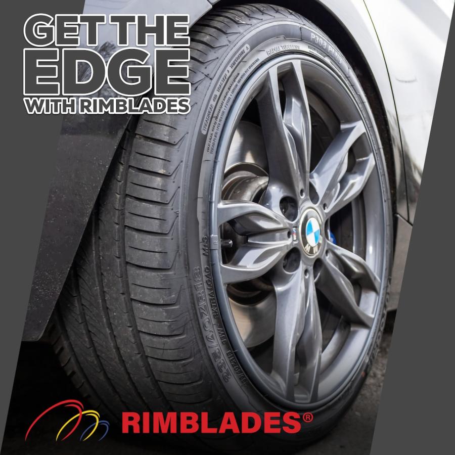 リムブレード グラファイト 4本セット ホイールリムに貼り付けて使用するリムガード（〜24インチ／1台分）ホイールリムのキズ防止に ...