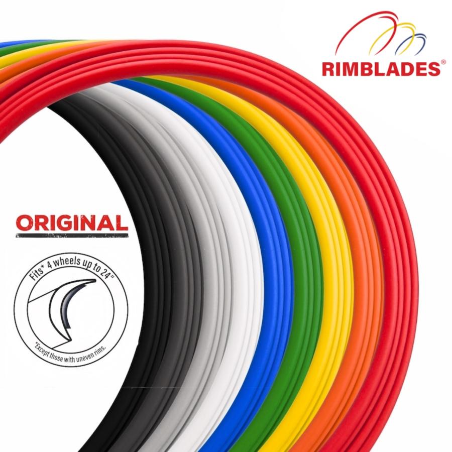 リムブレード グラファイト 4本セット ホイールリムに貼り付けて使用するリムガード（〜24インチ／1台分）ホイールリムのキズ防止に ...