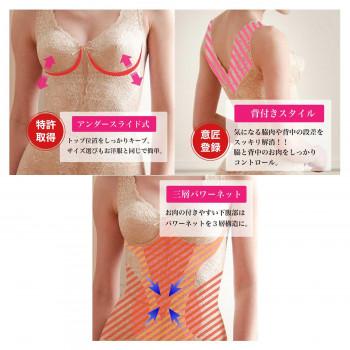 TAMURA Yauco 総レース多機能ボディシェーパー TYP90 モカ L-TYP90-008-L |b03 TAMURA Yauco 総レース多機能ボディシェーパー TYP90 モカ M-TYP90-008