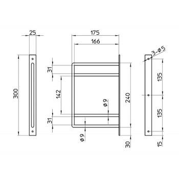 アイアンブラケット(二段) 2個入 W21070-22-D : PHANTOMSTORE - 通販 - Yahoo!ショッピング