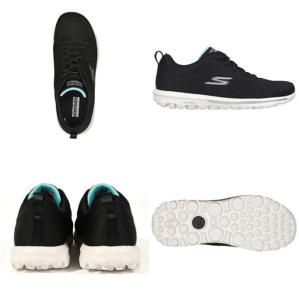 SKECHERS 高反発 スケッチャーズ スリッポン スニーカー ゴム紐 レディース ゴーウォーク トラベル - ファン ジャーニー 靴 ...