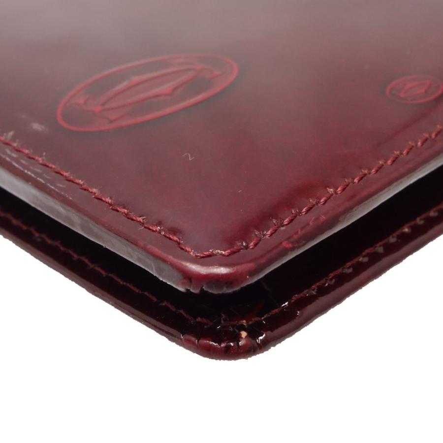 Cartier カルティエ コンパクト財布 二つ折り ハッピーバースデー パテントレザー ボルドー/082708【中古】 : MIDORIYA ...