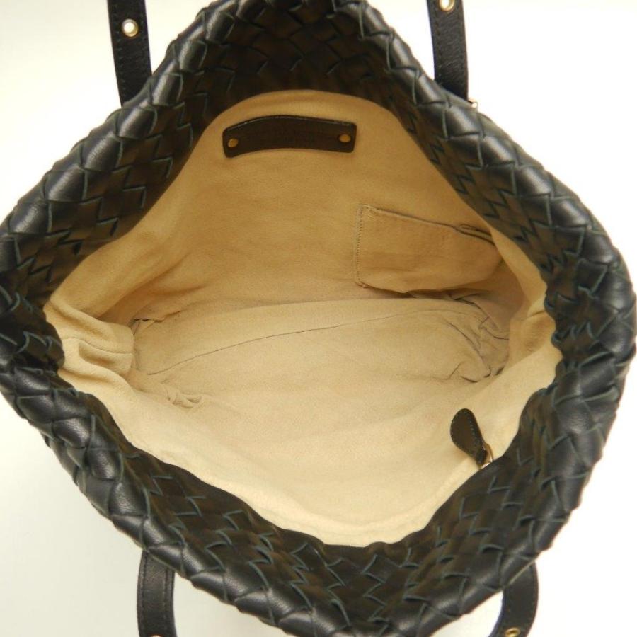 ボッテガヴェネタ BOTTEGAVENETA イントレチャート トートバッグ 162937 トートバッグ レザー 黒 / 151302【中古 ...