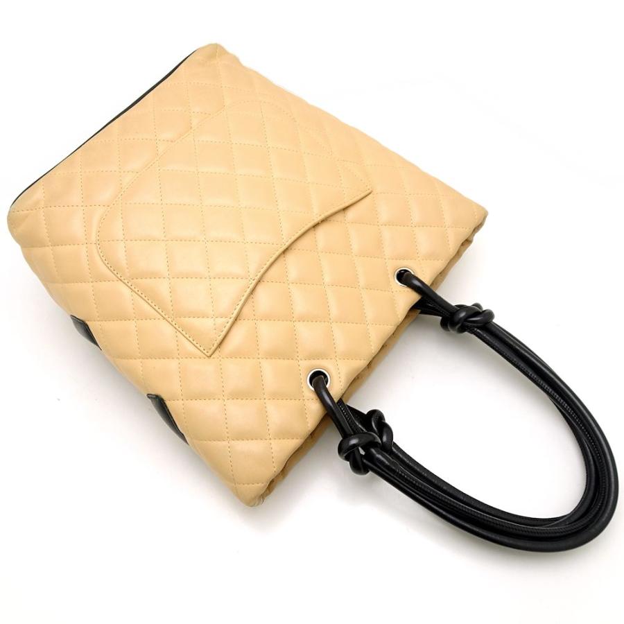 CHANEL シャネル カンボンライン ラムスキン ベージュ ブラック / 151396【中古】 : MIDORIYA - 通販 ...