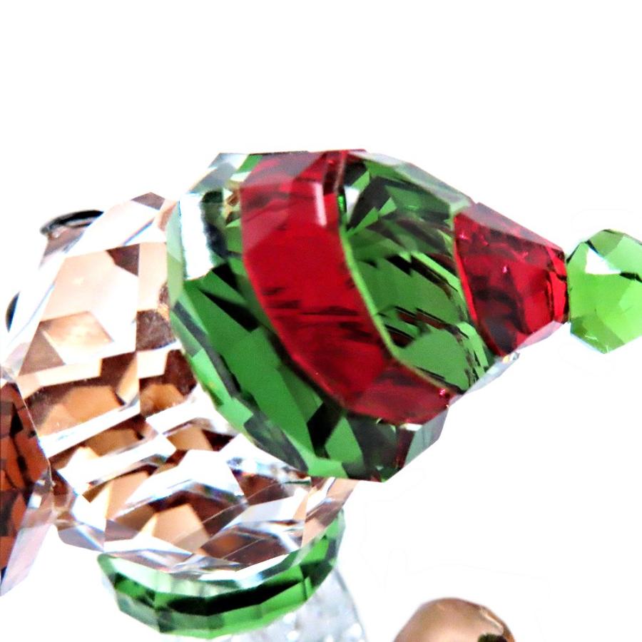 SWAROVSKI スワロフスキー フィギュリン 置物 ドッグ 犬 クリスマス クリスタル クリア グリーン レッド/180599【中古 ...