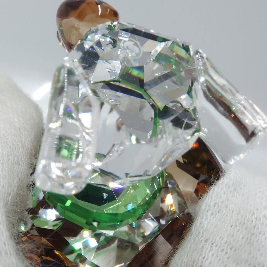 SWAROVSKI スワロフスキー フィギュリン 置物 ドッグ 犬 クリスマス クリスタル クリア グリーン レッド/180599【中古 ...