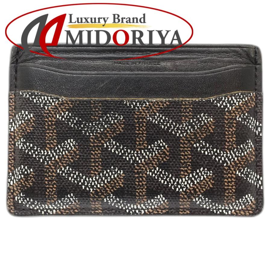 GOYARD ゴヤール 名刺入れ サン シュルピス ヘリンボーン パスケース PVCxレザー ブラック/181471【中古 ...