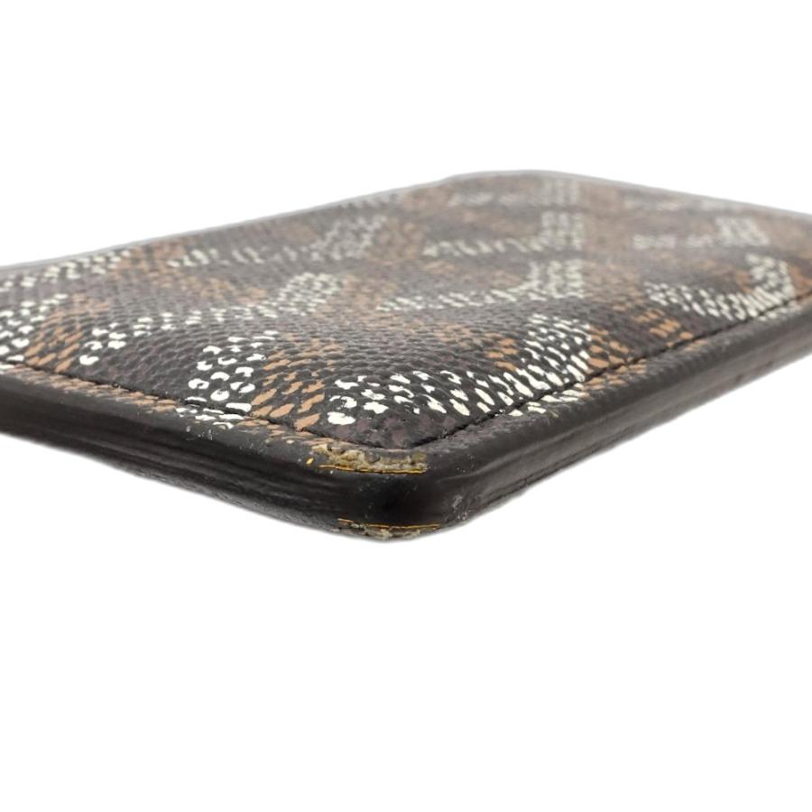 GOYARD ゴヤール 名刺入れ サン シュルピス ヘリンボーン パスケース PVCxレザー ブラック/181471【中古 ...