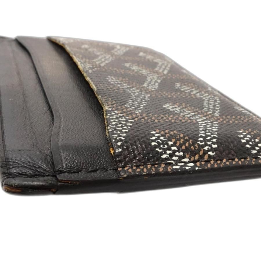 GOYARD ゴヤール 名刺入れ サン シュルピス ヘリンボーン パスケース PVCxレザー ブラック/181471【中古 ...