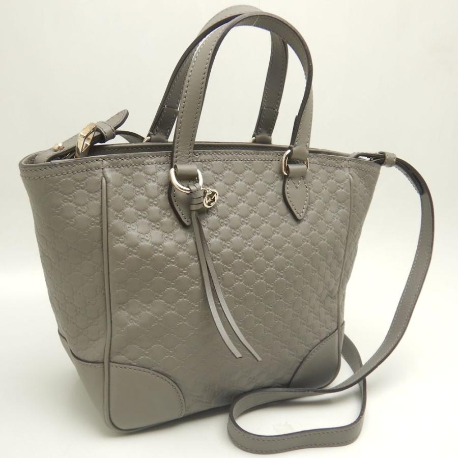 GUCCI グッチ 449241 ハンドバッグ 2WAY マイクログッチシマ レザー グレー アウトレット/252001【中古 ...