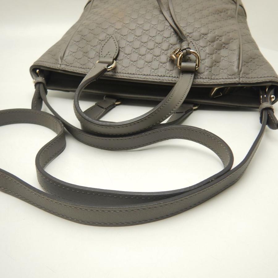 GUCCI グッチ 449241 ハンドバッグ 2WAY マイクログッチシマ レザー グレー アウトレット/252001【中古 ...