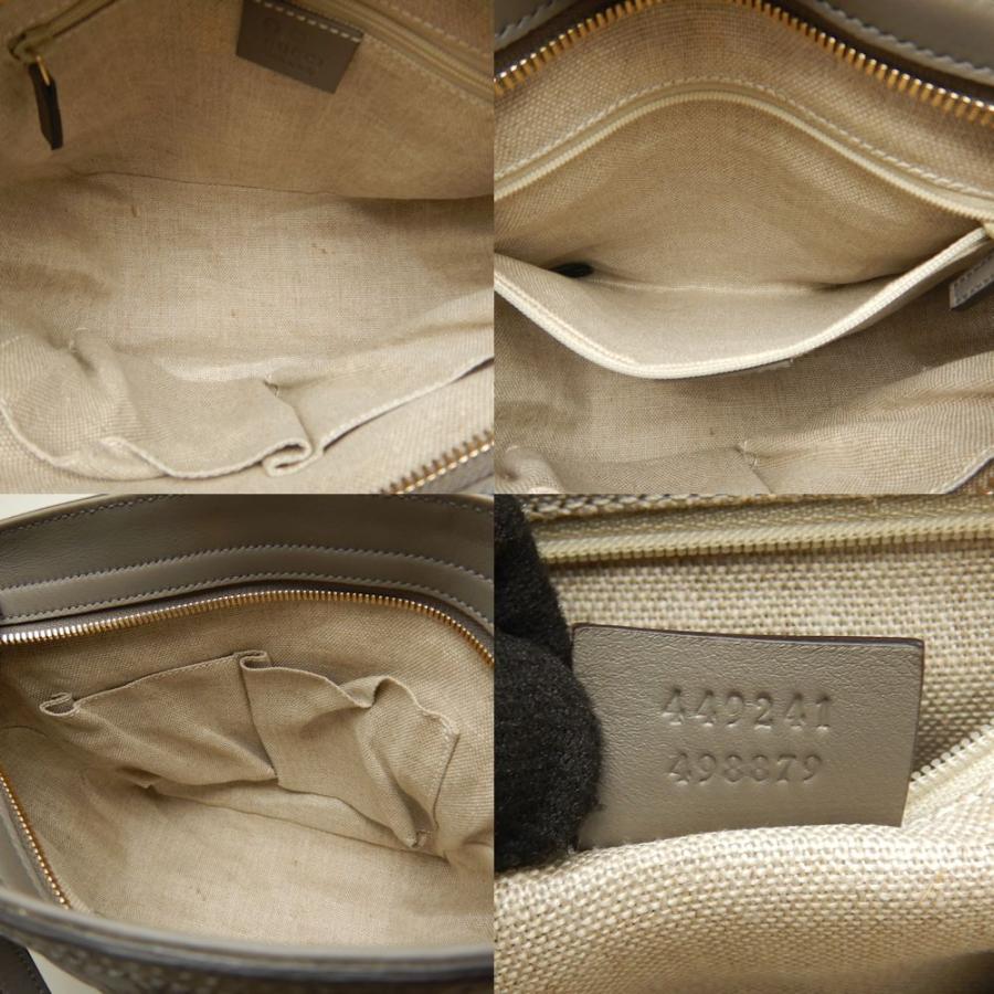 GUCCI グッチ 449241 ハンドバッグ 2WAY マイクログッチシマ レザー グレー アウトレット/252001【中古 ...