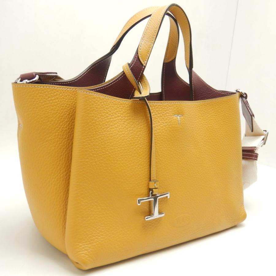 TOD'S TOD’S トッズ XBWAPAF91T0QNK4075 ハンドバッグ Tタイムレス 2WAY レザー マスタード/252402 ...