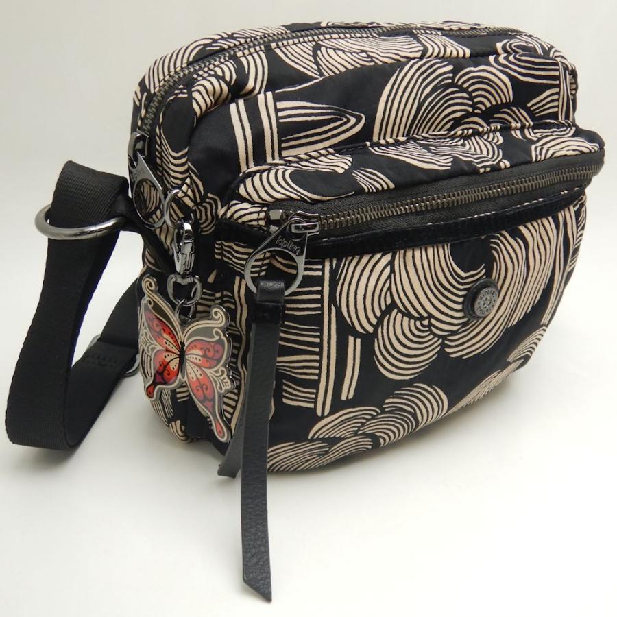 KIPLING ×ANNA SUI キプリング×アナスイ エミラ エッチドポージー ショルダーバッグ 2022AW ナイロン ベージュ ブラック/252440【中古】 : 252440 ...