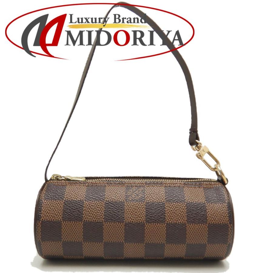LOUIS VUITTON ルイヴィトン ダミエ パピヨン用 ポーチ エベヌ/252484【中古】 : MIDORIYA - 通販 ...