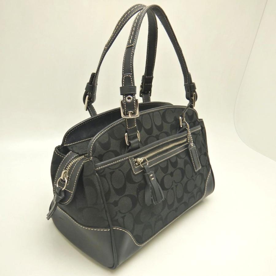COACH コーチ シグネチャー ハンプトンズ 6828 ハンドバッグ キャンバスxレザー ブラック レディース /253306【中古】 : MIDORIYA - 通販 - Yahoo!ショッピング