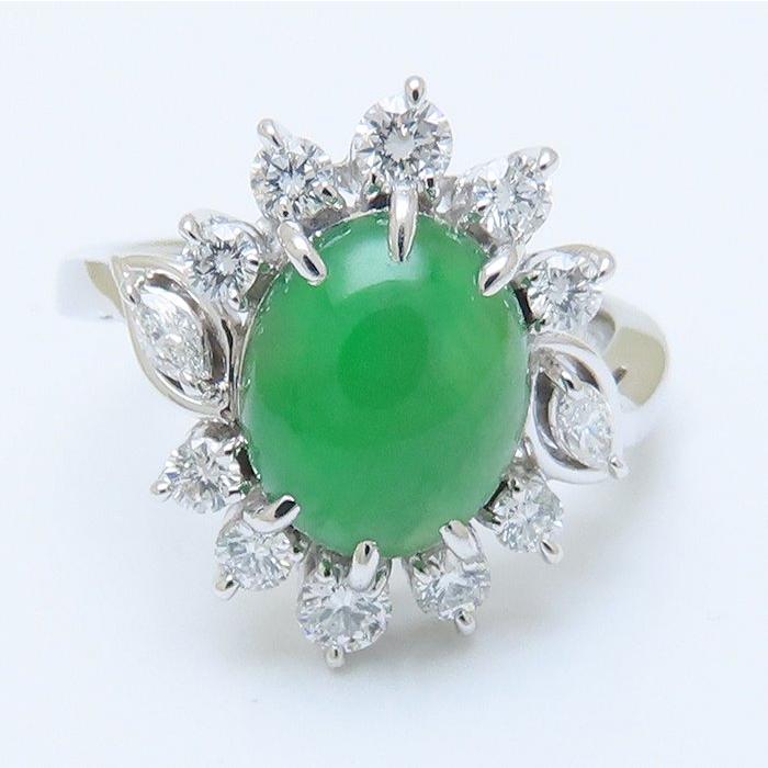 MIKIMOTO ミキモト リング 指輪 翡翠3.09ct ダイヤモンド0.62ct 12号 Pt950プラチナ/293455【中古】 : MIDORIYA - 通販 - Yahoo!ショッピング