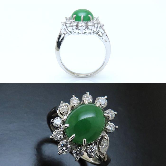 MIKIMOTO ミキモト リング 指輪 翡翠3.09ct ダイヤモンド0.62ct 12号 Pt950プラチナ/293455【中古】 : MIDORIYA - 通販 - Yahoo!ショッピング