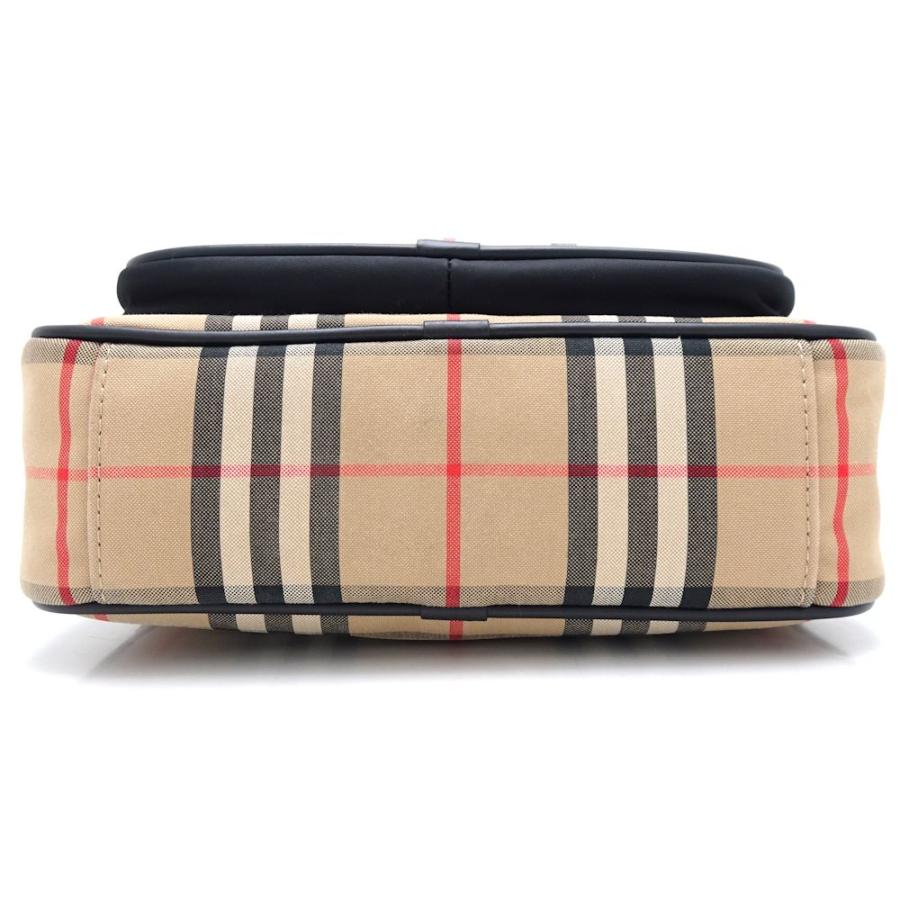 BURBERRY バーバリー パディ 8010152 ショルダーバッグ ノバチェック ナイロンキャンバスxレザー ベージュ ブラック ...