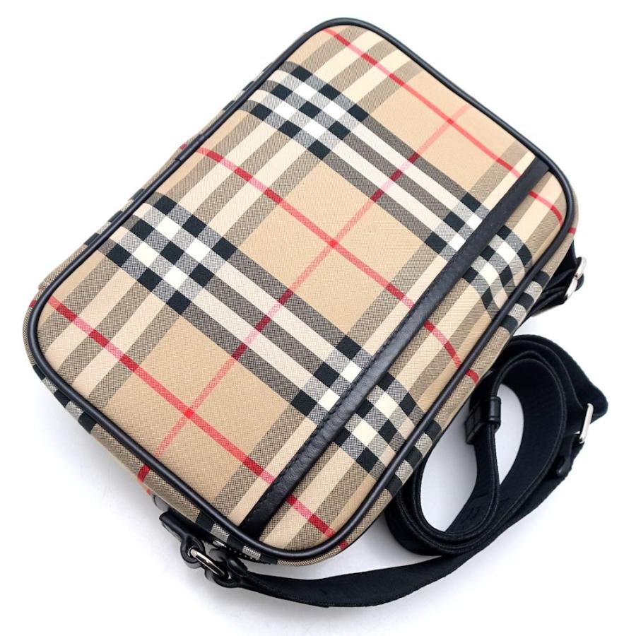 BURBERRY バーバリー パディ 8010152 ショルダーバッグ ノバチェック ナイロンキャンバスxレザー ベージュ ブラック ...