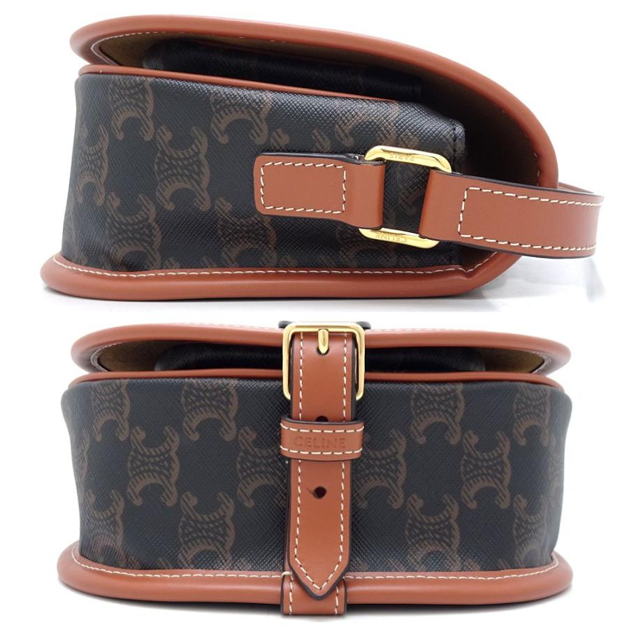 CELINE セリーヌ フォルコ ミディアム 191502 斜め掛けショルダーバッグ カーフxトリオンフキャンバス タン/351140【中古 ...
