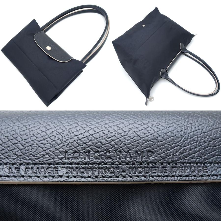 Longchamp ロンシャン ル プリアージュ トートバッグ ナイロンxレザー ブラック/351713【中古】 : 351713 ...