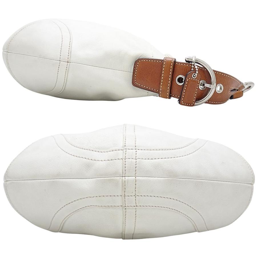COACH コーチ ワンショルダー 3651 ショルダーバッグ レザー ホワイト ブラウン アウトレット/352124【中古 ...