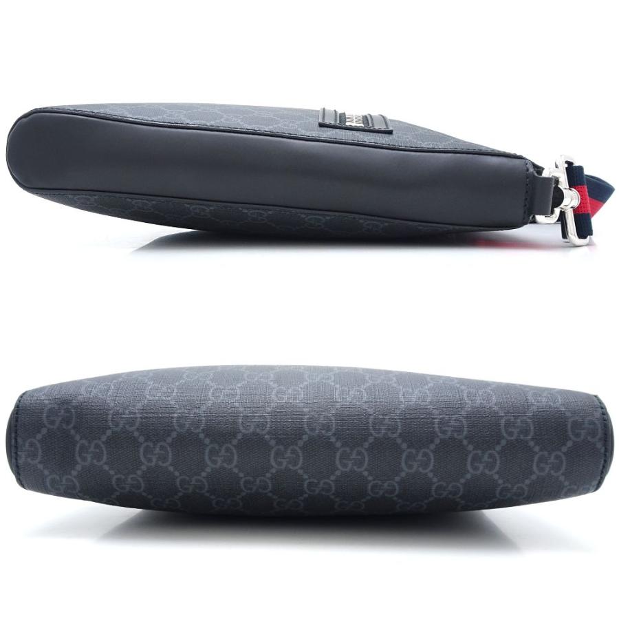 GUCCI グッチ 474137 ショルダーバッグ ウェブストライプ GGスプリームキャンバスxレザー ブラック/352208【中古 ...