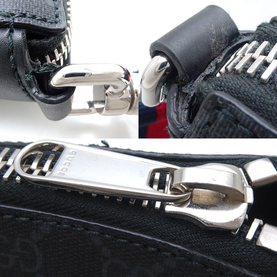 GUCCI グッチ 474137 ショルダーバッグ ウェブストライプ GGスプリームキャンバスxレザー ブラック/352208【中古 ...