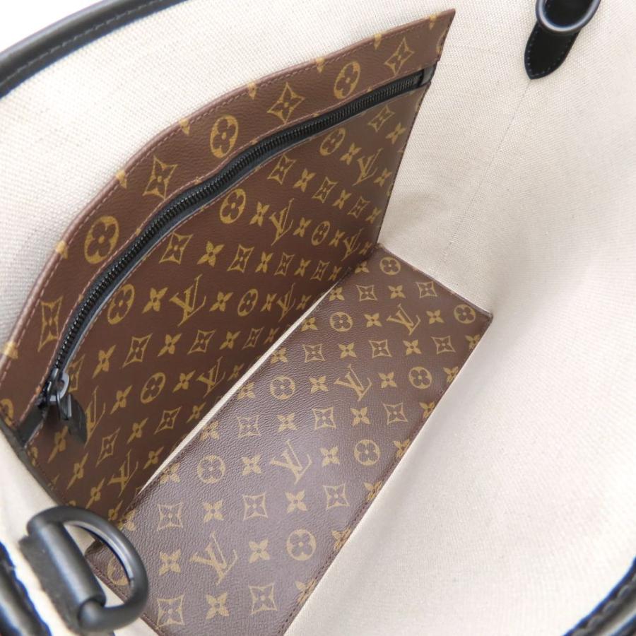 LOUIS VUITTON ルイヴィトン モノグラム マカサー ウィークエンドトートバッグPM M45734 2WAY ブラウン ブラック ...