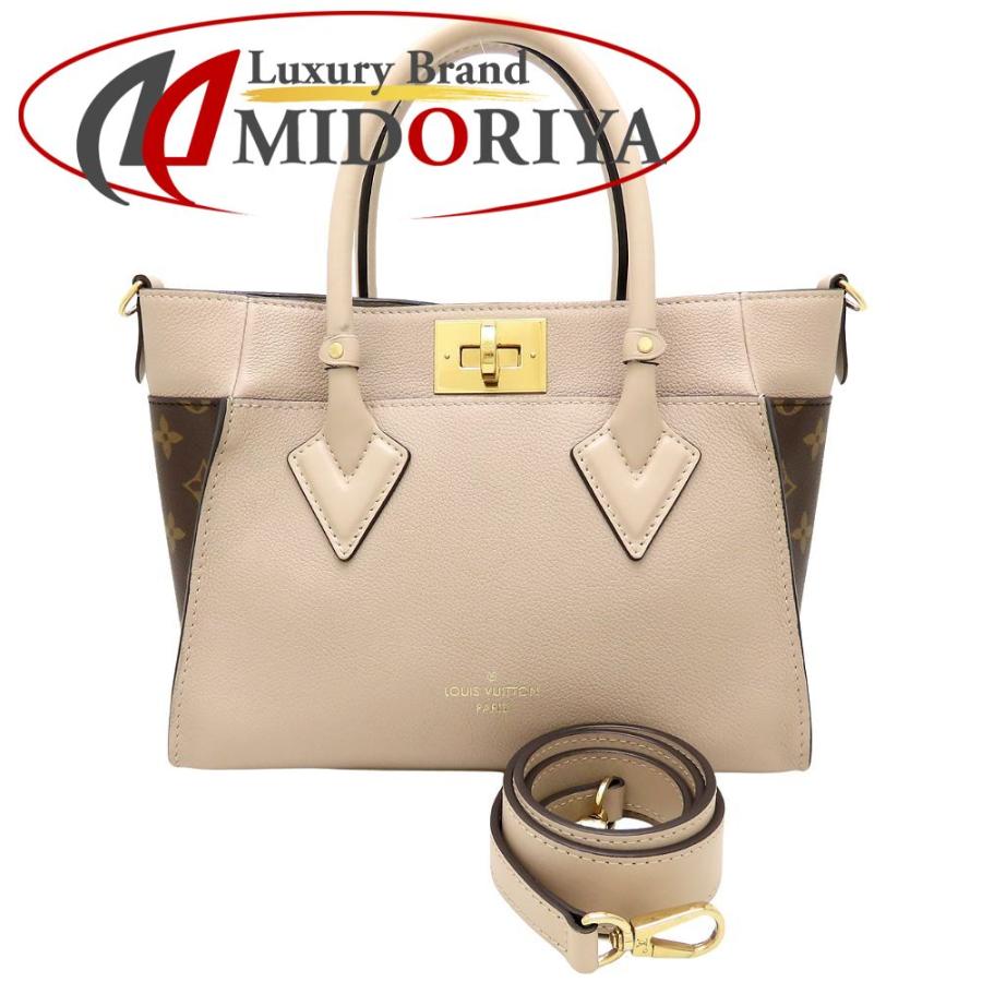 LOUIS VUITTON ルイヴィトン モノグラム オンマイサイドPM M57729 ハンドバッグ 2Way グレージュ ブラウン ...