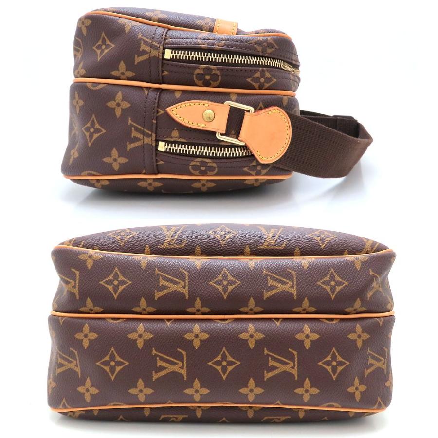 中古 ルイ・ヴィトン ショルダーバッグ リポーターPM M45254 モノグラム ヌメ革 ブラウン 斜め掛け 肩掛け カジュアル レディース 女性 LOUIS VUITTON LOUIS VUITTON（ルイ・ヴィトン） モノグラム リポーターPM M45254