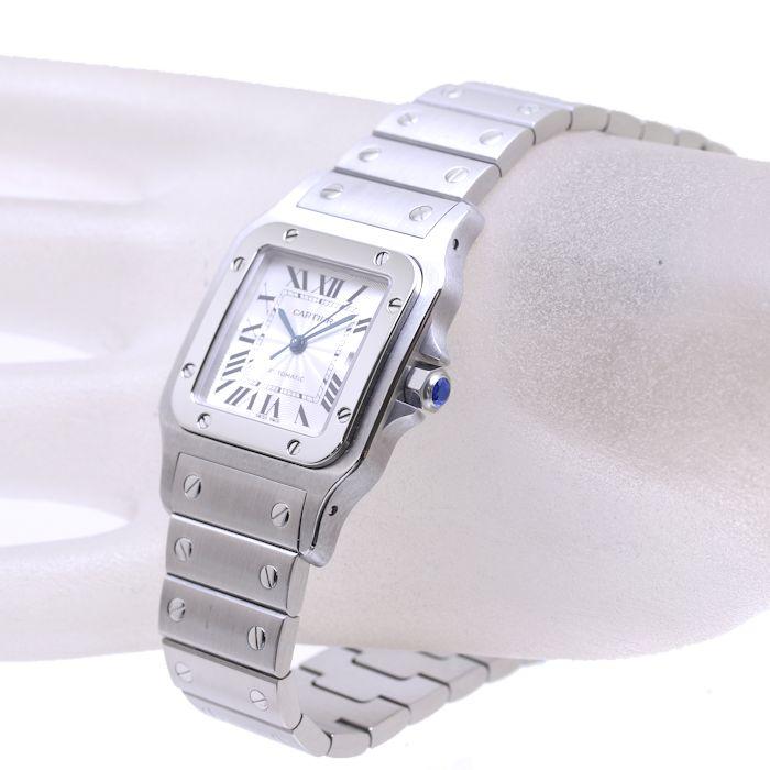 Cartier カルティエ CARTIER サントスガルベLM W20055D6 【オーバーホール済/正規店購入】 ステンレススチール メンズ ...