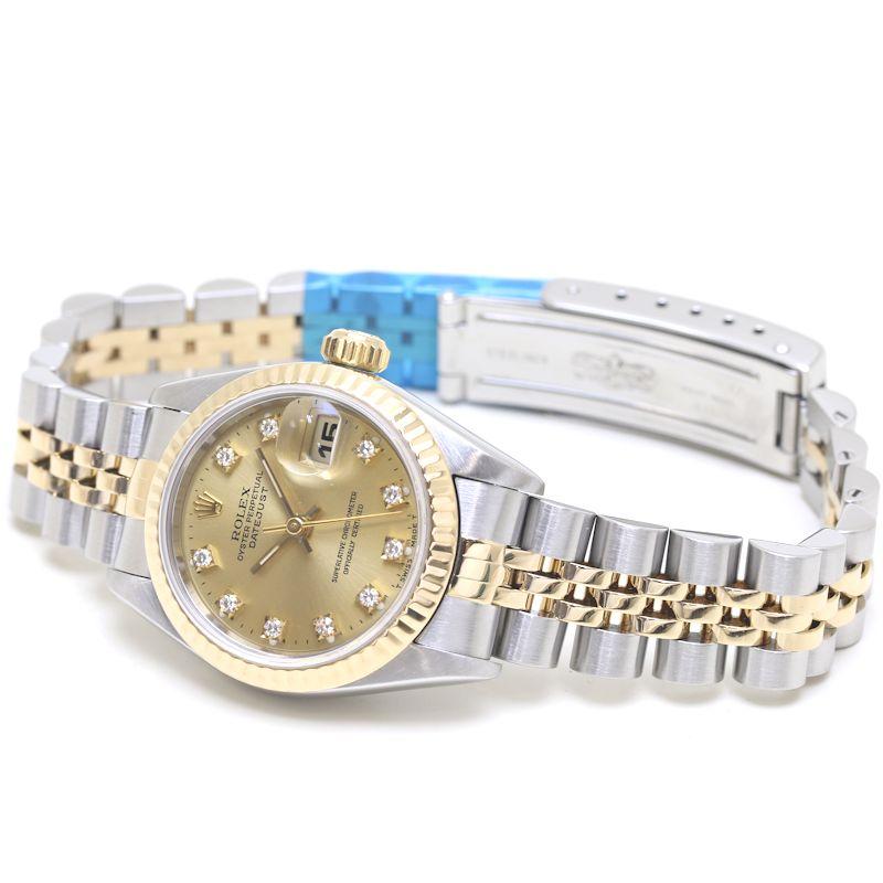 デイトジャスト ROLEX ロレックス 69173G 10Pダイヤ【磨き済】K18YGxステンレススチール レディース/39153【中古】【腕 ...