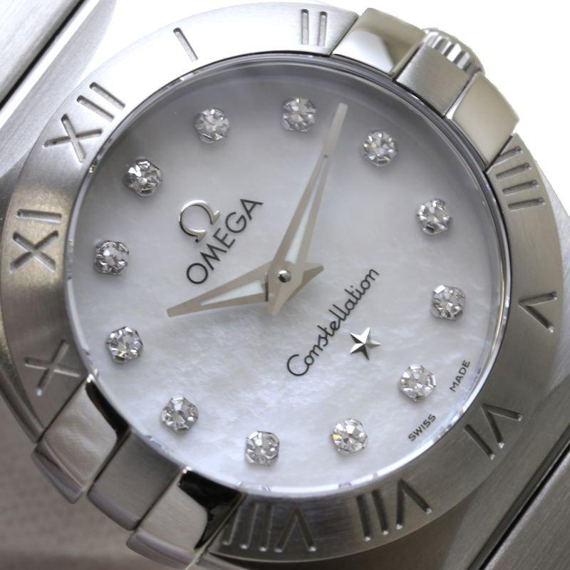 OMEGA オメガ コンステレーション ブラッシュ 123.10.24.60.55.001 12Pダイヤモンド シェル レディース /39631【中古】【腕時計】 : MIDORIYA ...