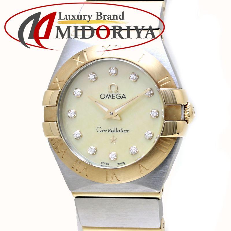 オメガ コンステレーション ブラッシュ 123.20.24.60.57.001 12Pダイヤ シェル【電池交換済】K18YGxSS レディース ...