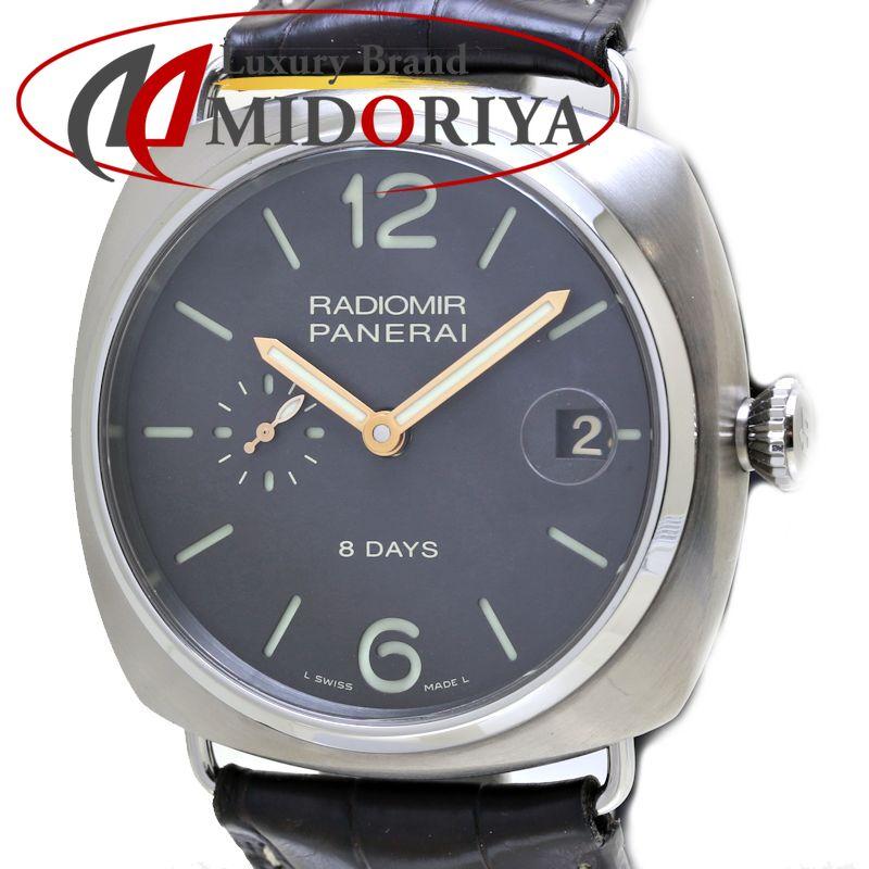 OFFICINE PANERAI パネライ ラジオミール 8デイズ チタニオ PAM00346【磨き済】チタン xクロコダイル メンズ ...