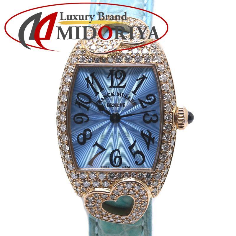 フランクミュラー トノーカーベックス クゥー 2250QZHJCOEUR【磨き済/電池交換済】K18RGxアリゲーター レディース/39844 ...