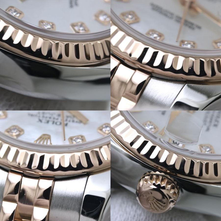 ROLEX ロレックス デイトジャスト 10Pダイヤモンド 179171NG ホワイトシェル K18PGxSS レディース /40009【中古】【腕時計】 : MIDORIYA - 通販 ...