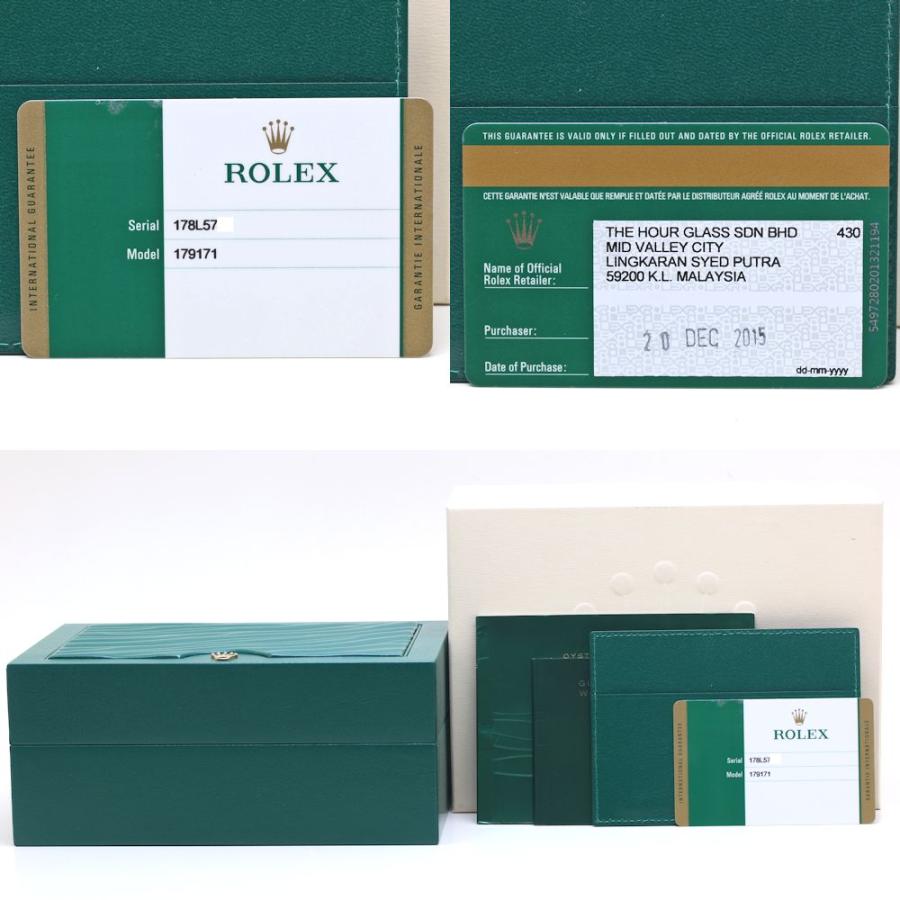 ROLEX ロレックス デイトジャスト 10Pダイヤモンド 179171NG ホワイトシェル K18PGxSS レディース /40009【中古】【腕時計】 : MIDORIYA - 通販 ...