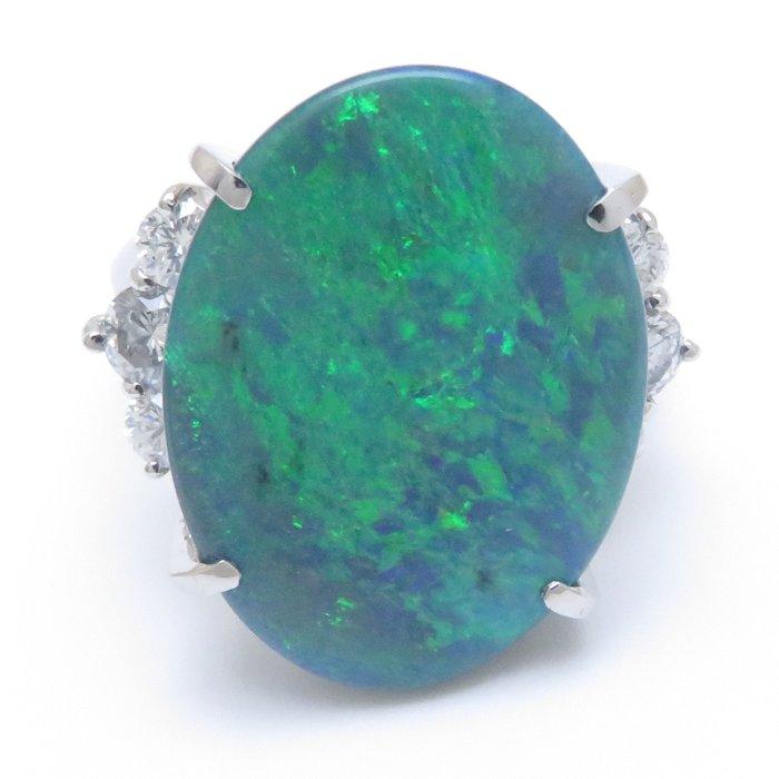 リング 指輪 ブラックオパール13.53ct ダイヤモンド0.88ct 17号 鑑別書付き Pt900プラチナ / 64729【中古】 : MIDORIYA - 通販 - Yahoo!ショッピング