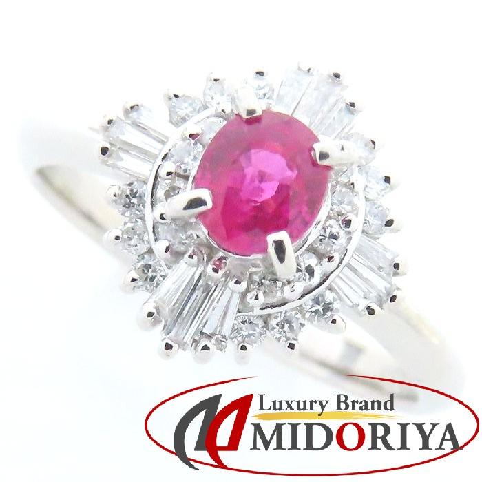 ルビー0.37ct ダイヤモンド0.26ct 10.5号 リング 指輪 Pt900プラチナ / 64947【中古】 : MIDORIYA - 通販 - Yahoo!ショッピング