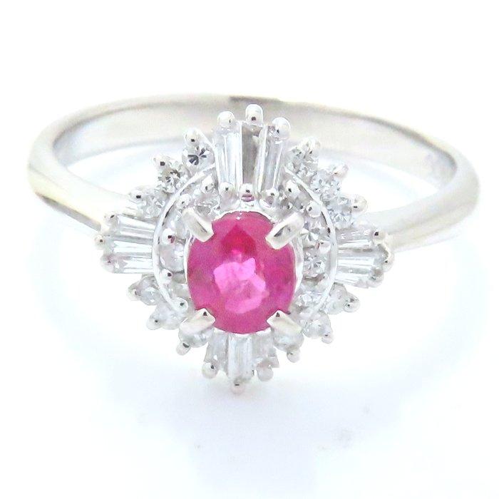 ルビー0.37ct ダイヤモンド0.26ct 10.5号 リング 指輪 Pt900プラチナ / 64947【中古】 : MIDORIYA - 通販 - Yahoo!ショッピング