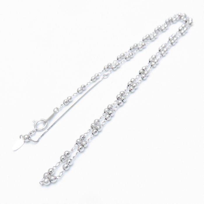 デザインネックレス K18WG カットボール 45cm アジャスター付き 3.3g ホワイトゴールド/74357【中古】 : MIDORIYA ...