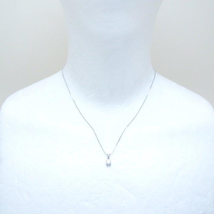 ダイヤモンド ネックレス 一粒ダイヤモンド0.304ct Pt900プラチナxK18WG ホワイトゴールドxK14WG ホワイトゴールド ...