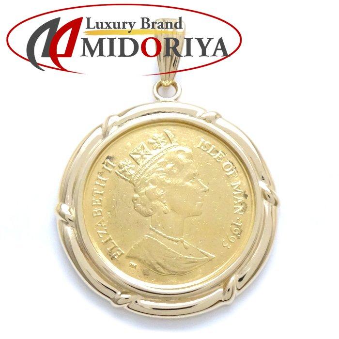 K24 1/5oz マン島 キャット コイントップ 金貨 エリザベス K24YG イエローゴールドxK18YG イエローゴールド /78988 ...